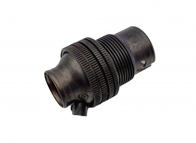 Lamp holder dark bronze SBC B15 earthed half inch base thread