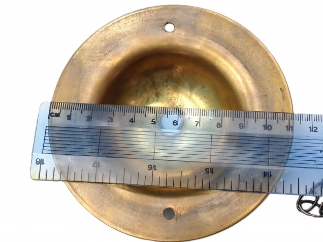 Solid Brass LARGE DOME Ceiling Hook with screws and chain 15kgs max load