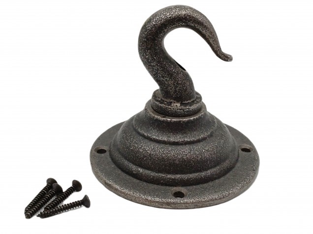 Heavy Duty Cast Iron Ceiling Hook Plate And Screws