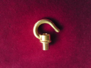 chandelier hook open hook brass 10mm thread (male)