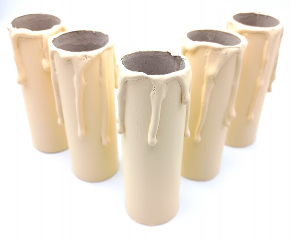 Candle Tubes Cream Drip Card 85mm x 26mm
