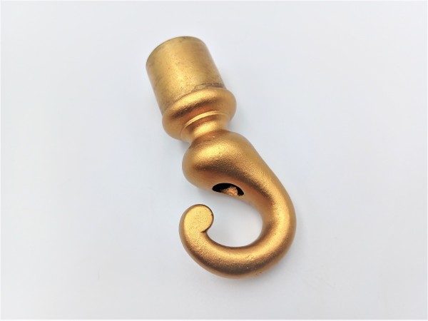 Antique Gilded Large Brass Ceiling Hook 20mm Imperial Thread